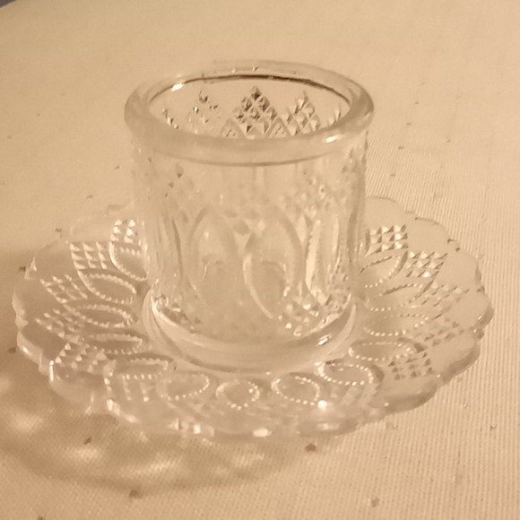 U.S. Glass Co | Dining | Us Glass Co No 553 Louisiana Mustard Pot With ...